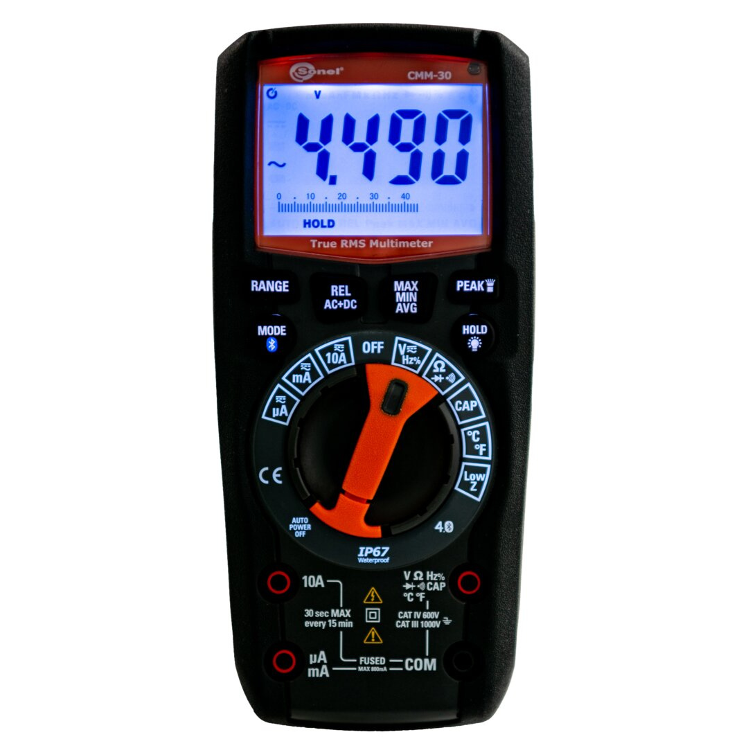 Multímetro Industrial Sonel CMM-30 1000 V / 10 A / 60 MΩ – Lace Calibración