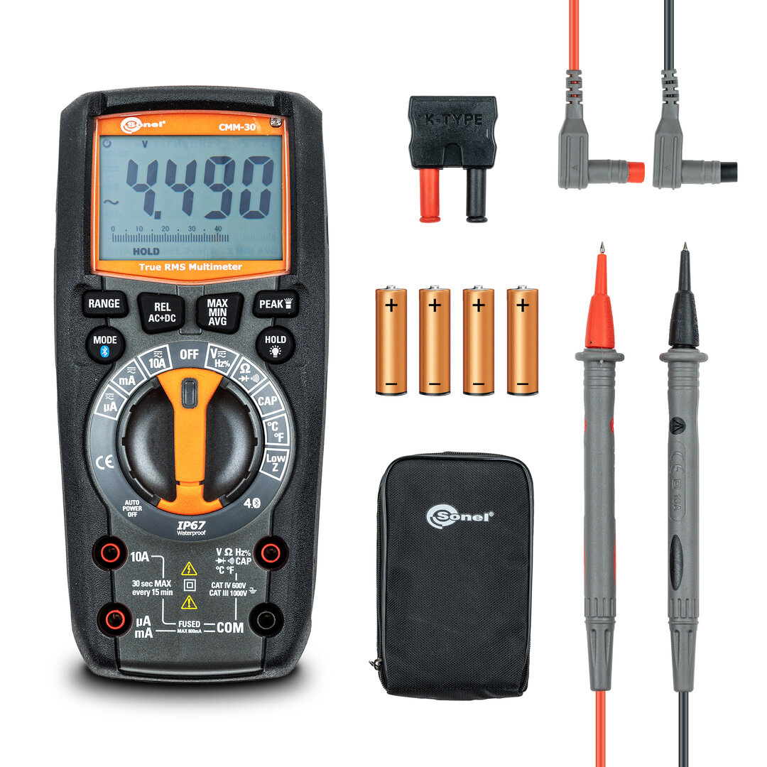Multímetro Industrial Sonel CMM-30 1000 V / 10 A / 60 MΩ – Lace Calibración