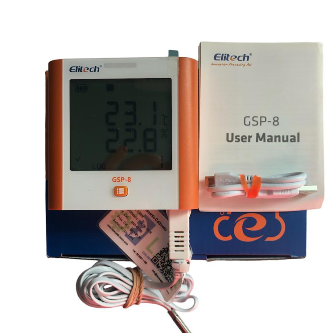 Termohigrómetro Data Logger Elitech GSP-8 – Lace Calibración
